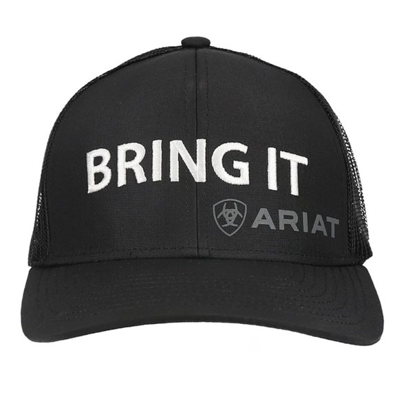 Ariat | Accessories | New Ariat Black Mens Sport Bring It Logo On Front Lightweight Hat | Poshmark